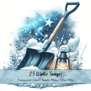 Winter Images Clipart Bundle, Watercolor Clip Art Images, High Quality ...