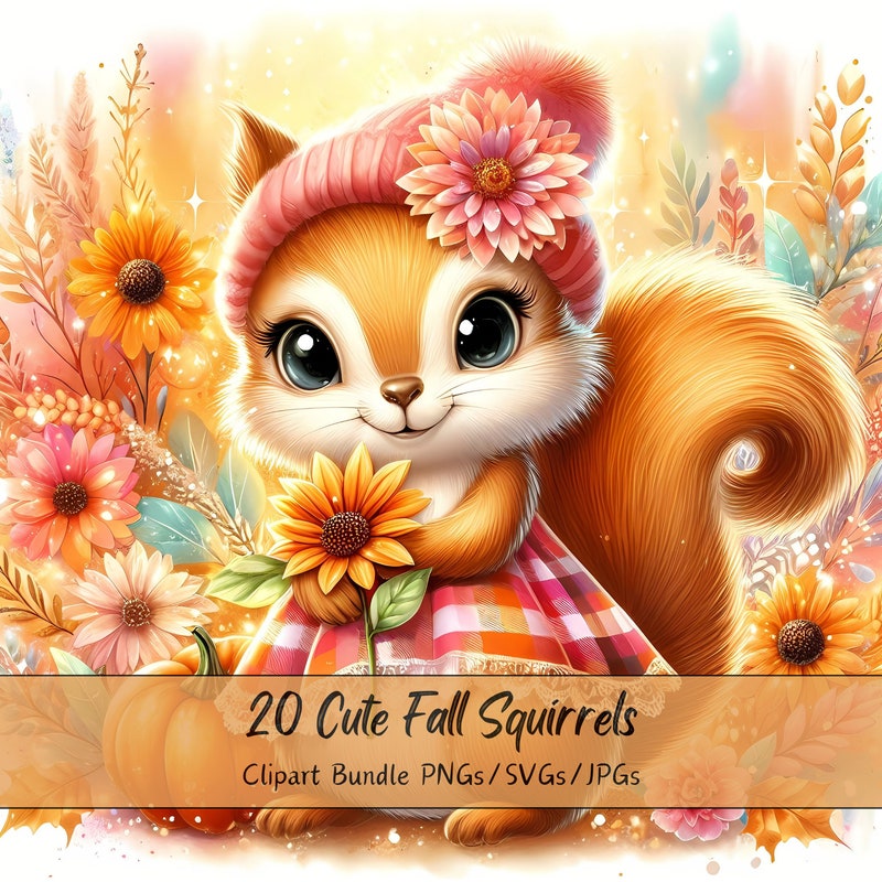 Fall Animals Clipart - Etsy