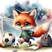 Cute Back to School Foxes Clipart Bundle, Watercolor Fox Clip Art ...
