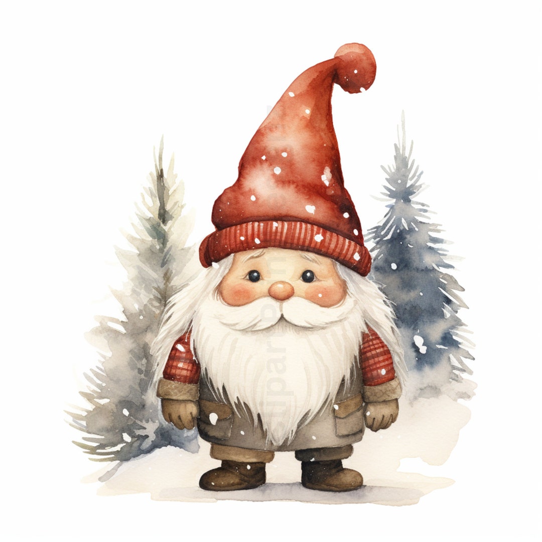 29 Watercolor Christmas Hygge Clipart Bundle, Cozy Digital Art, Neutral ...