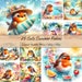 Cute Summer Robins Clipart Bundle, Watercolor Robin Clip Art Images ...