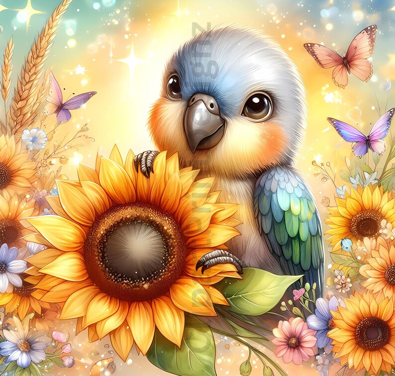 Cute Summer Bird Breeds Clipart Bundle, Watercolor Bird Breed Clip Art ...