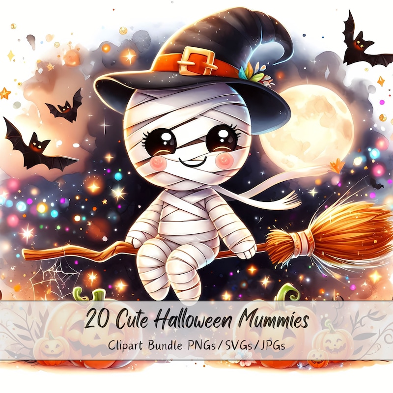 Cute Mummy Clipart - Etsy