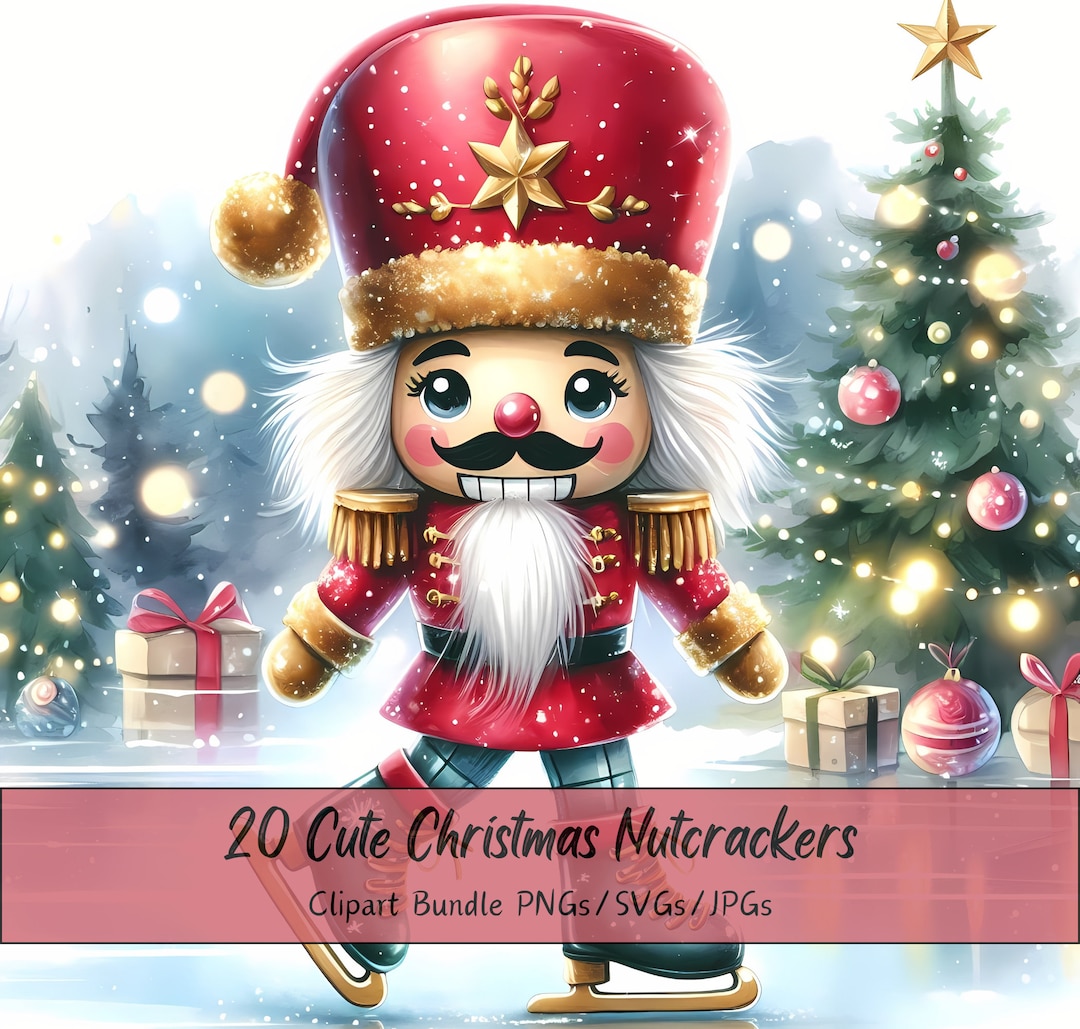 Cute Christmas Nutcrackers Clipart Bundle, Xmas Nutcracker Clip Art ...