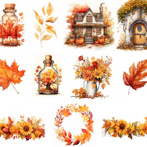 100+ Watercolor Fall Clipart Bundle, Cute Baby Fall Animals, 300 Dpi ...