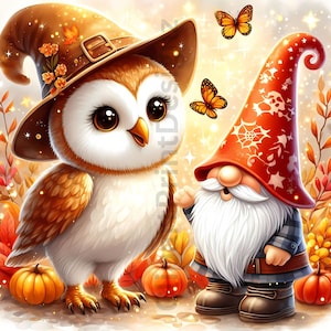 Cute Fall Animals Clipart Bundle, Watercolor Animal Clip Art Images ...