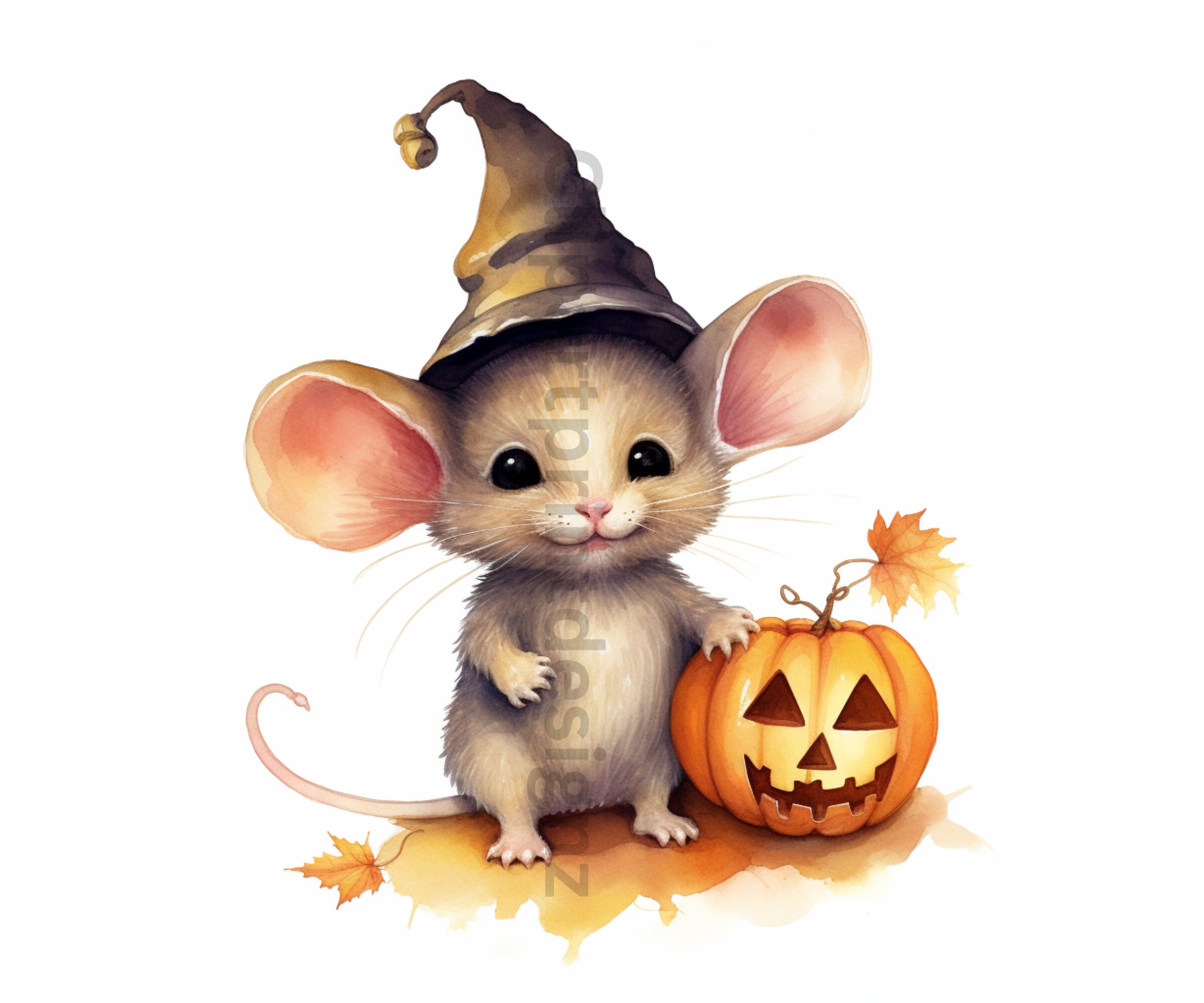 Watercolor Halloween Animal Clipart Bundle, 20 Cute Halloween Images ...