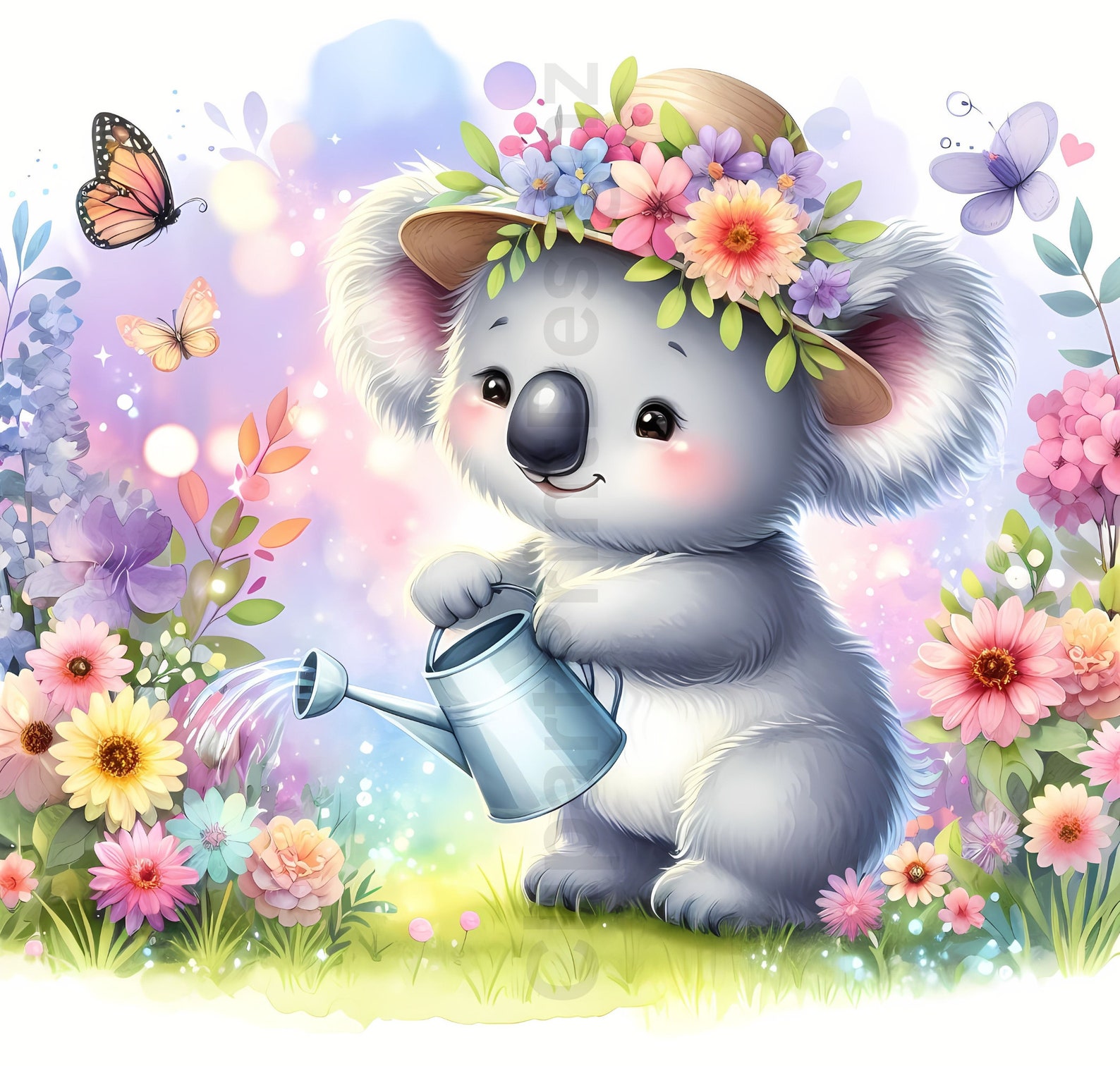 Cute Spring Animals Clipart Bundle, Watercolor Clip Art Images, High ...