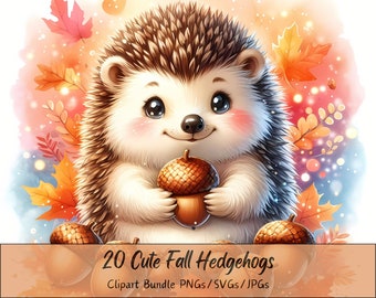 Cute Fall Bees Clipart Bundle, Watercolor Bee Clip Art Images, High ...