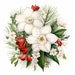 Watercolor Christmas Flowers Clipart, 20 High Quality Images, Christmas ...