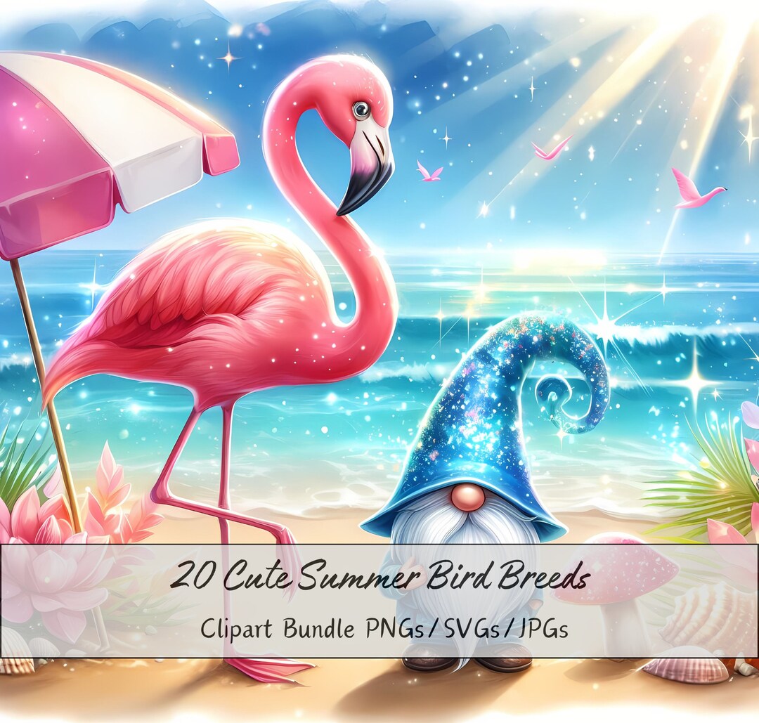 Cute Summer Bird Breeds Clipart Bundle, Watercolor Bird Breed Clip Art ...