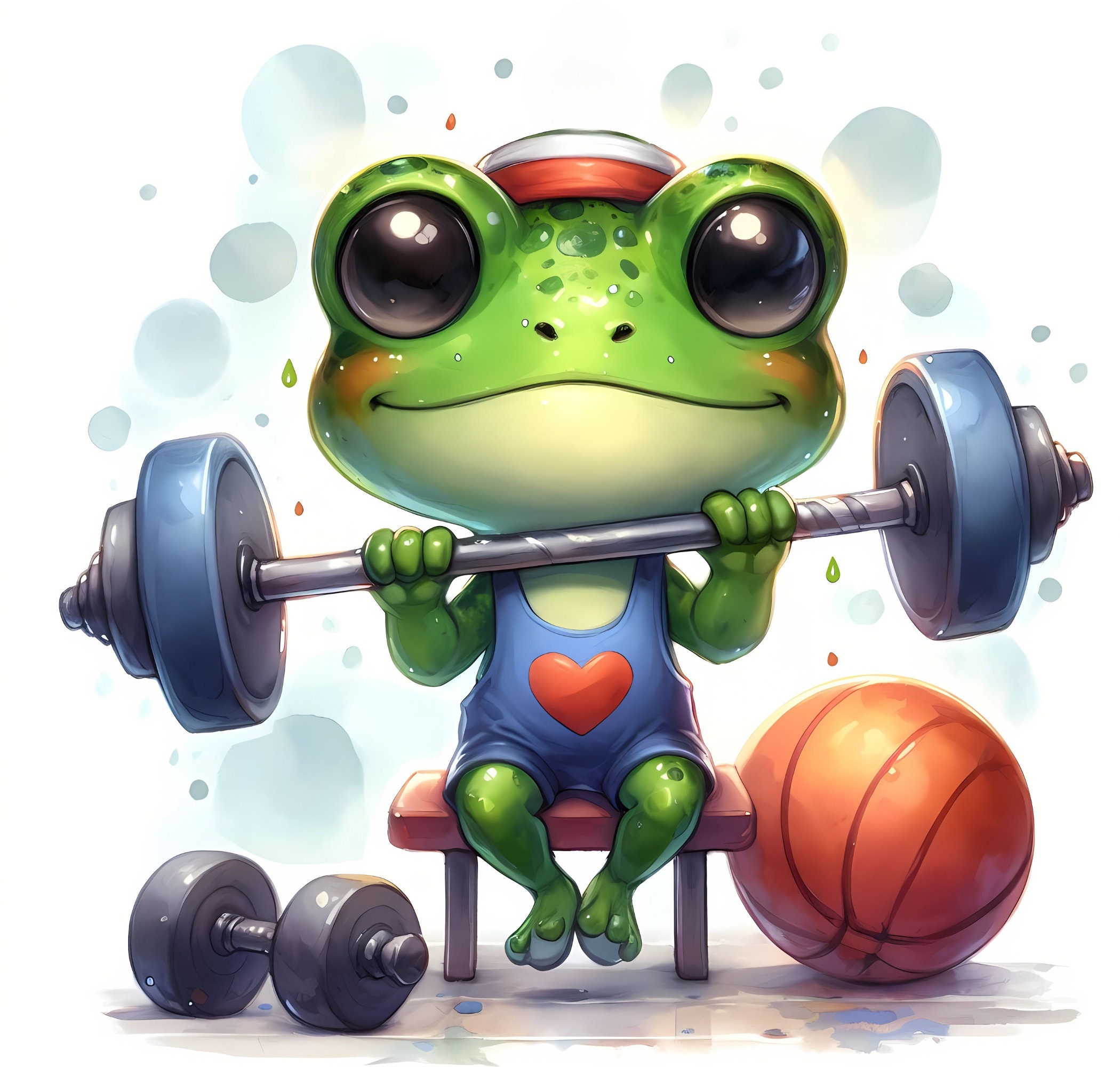 Cute Back to School Frogs Clipart Bundle, Watercolor Frog Clip Art ...