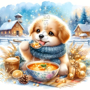 117 Cozy Winter Animals Clipart Bundle, Festive Watercolor Clip Art ...