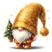 Watercolor Festive Gnomes Clipart Bundle, Cute Christmas Gnomes, 14 ...