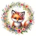 Cute Spring Fox Clipart Bundle, Watercolor Clip Art Images, 20 High ...