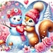 Cute Valentines Day Squirrels Clipart Bundle, Valentine Squirrel Clip ...