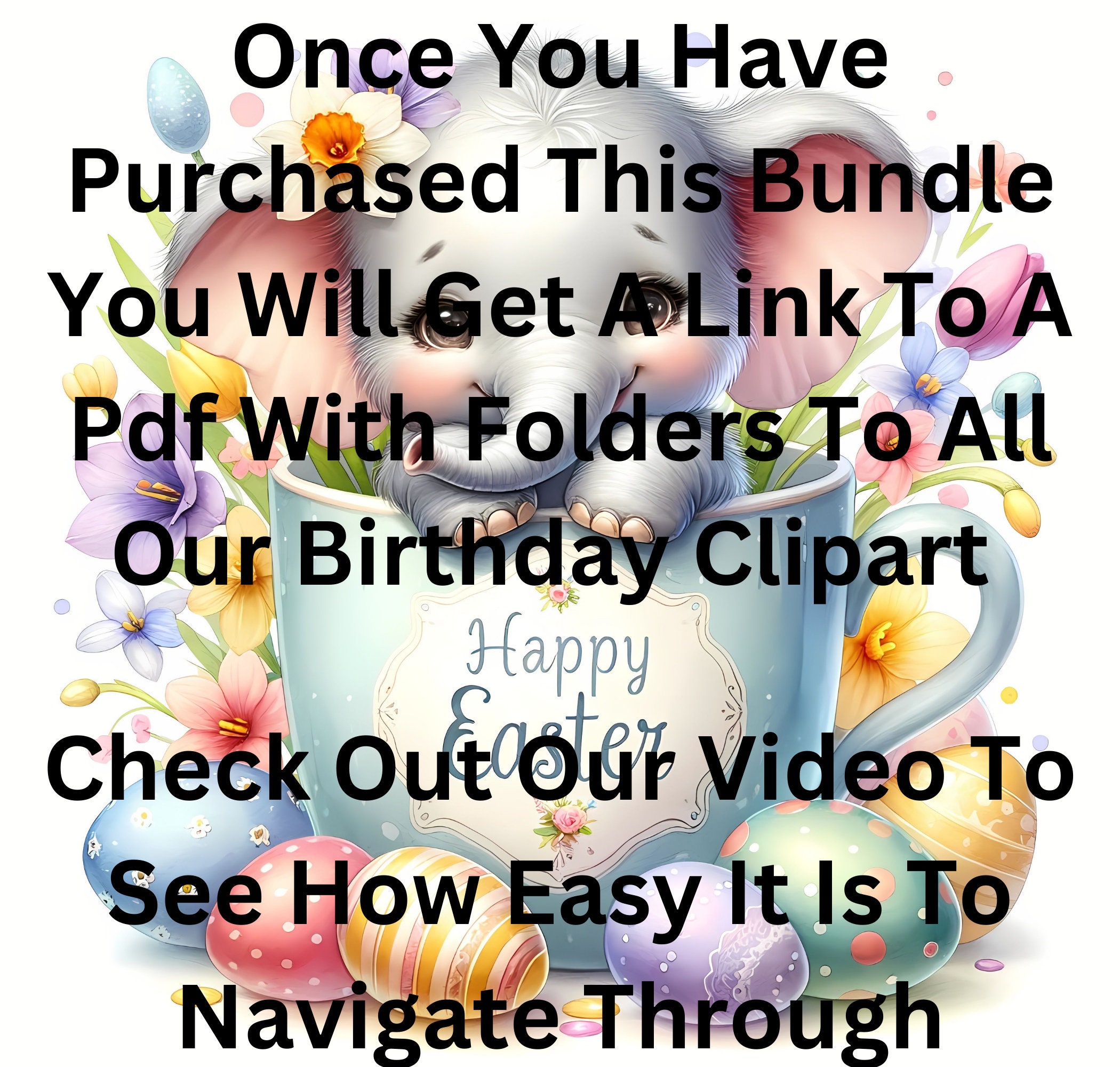 1000+ Easter Clipart, Mega Cute Easter Animal Bundle, Watercolor Clip ...