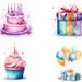 31 Watercolor Birthday Party Clipart Bundle, Cute Party Animals ...