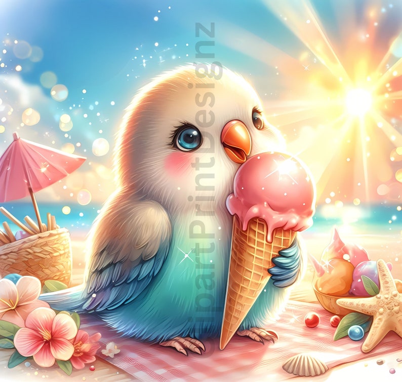 Cute Summer Bird Breeds Clipart Bundle, Watercolor Bird Breed Clip Art ...