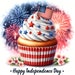 4th July Cupcakes Clipart Bundle, Watercolor Patriotic Files, High ...