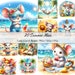 Cute Summer Mouse Clipart Bundle, Watercolor Mice Clip Art Images, High ...