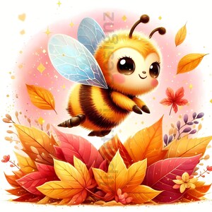 Cute Fall Animals Clipart Bundle, Watercolor Animal Clip Art Images ...