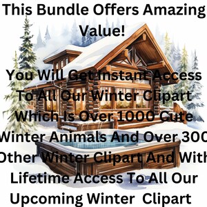 1300+ Cute Winter Clipart Bundle, Festive Watercolor Clip Art Images ...