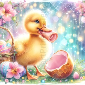 Cute Easter Ducks Clipart Bundle, Watercolor Clip Art Images, 20 High ...