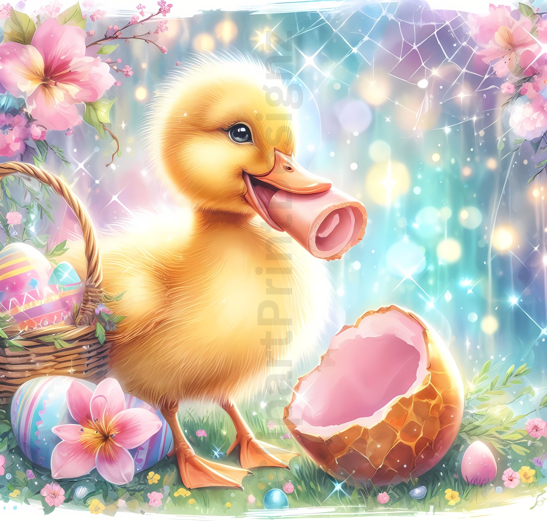 Cute Easter Ducks Clipart Bundle, Watercolor Clip Art Images, 20 High ...