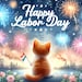 Cute Labor Day Animals Clipart Bundle, Watercolor Patriotic Files ...