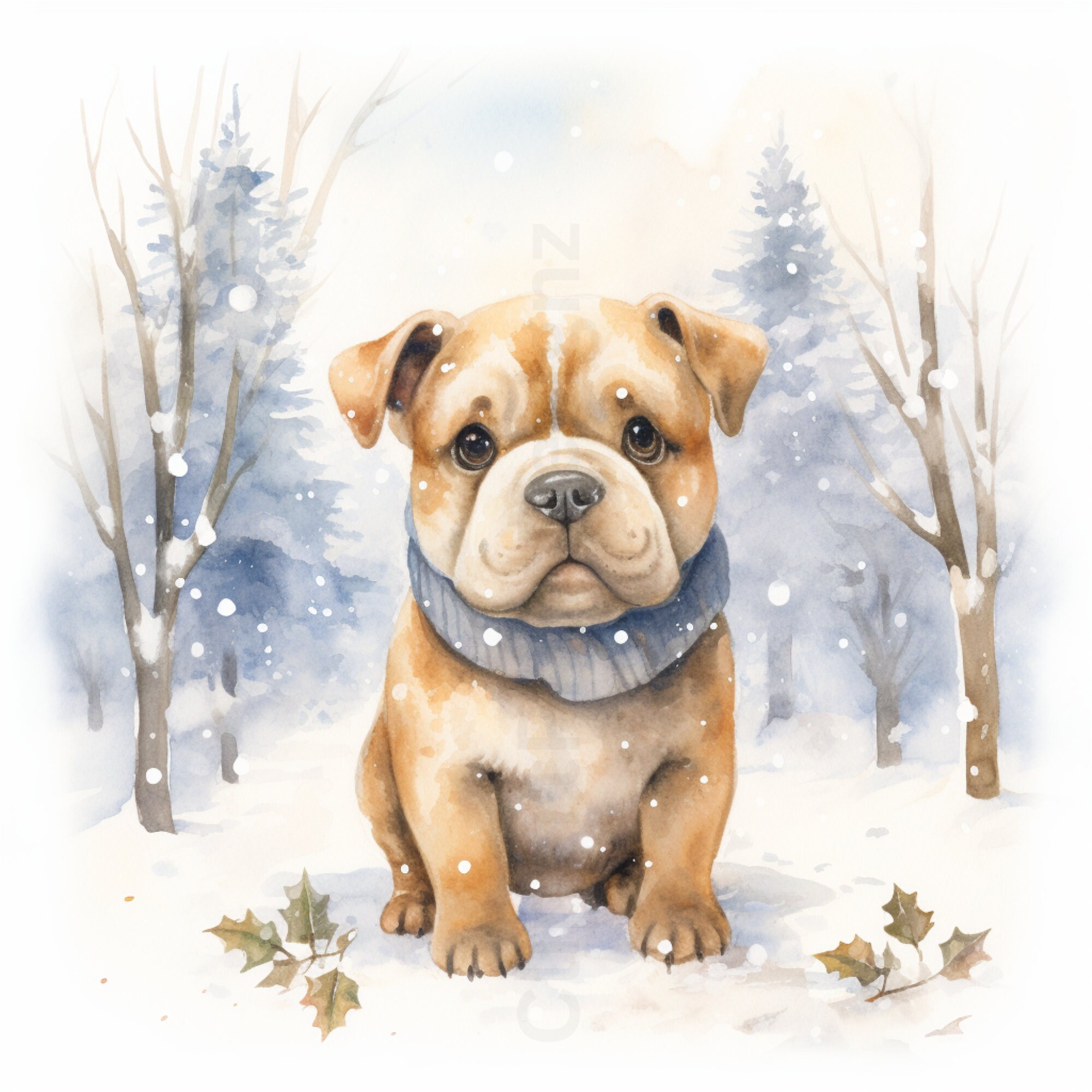 20 Cute Winer Dog Breeds, Watercolor Clipart Bundle, High Quality Pngs ...