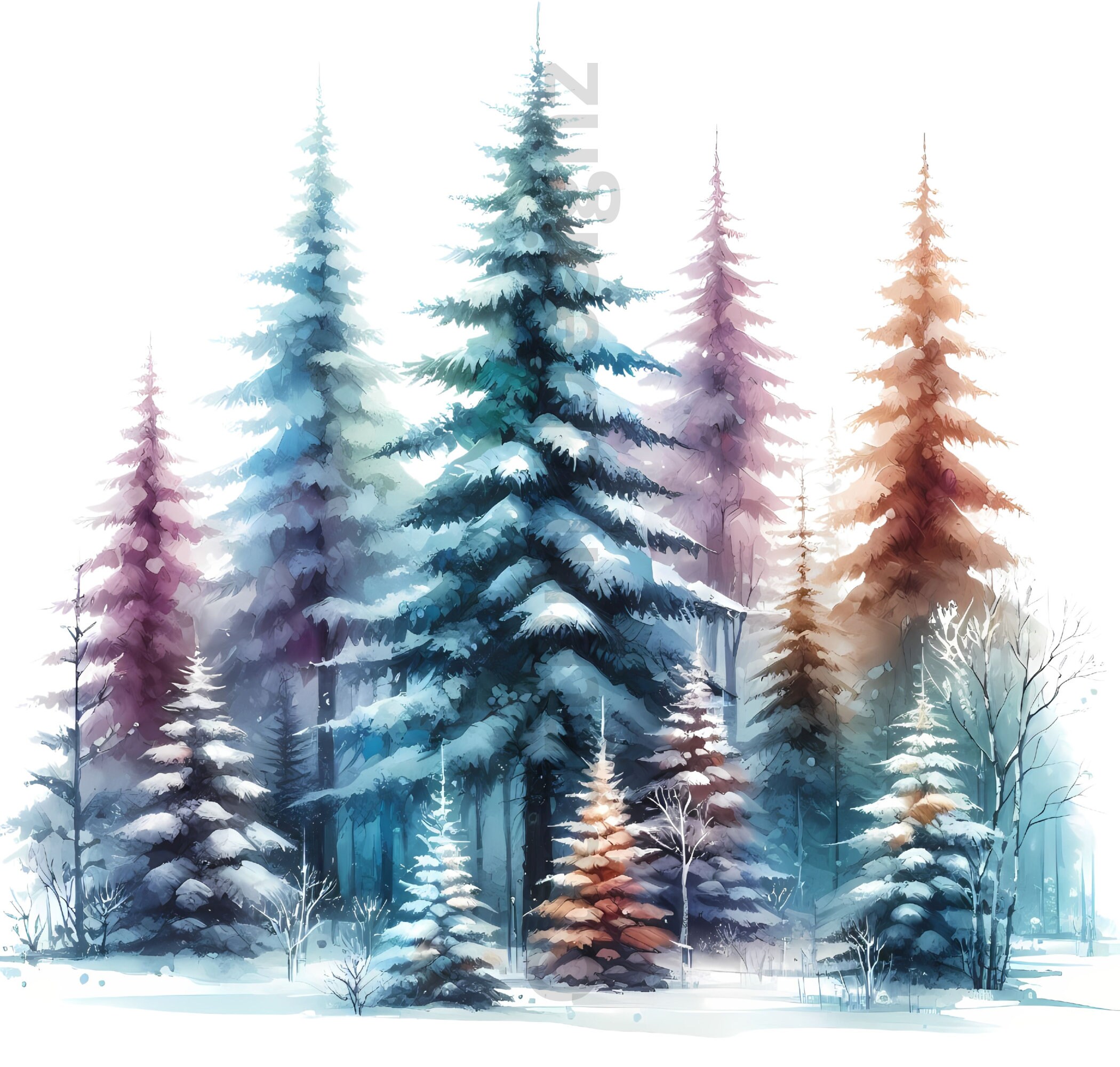 Winter Images Clipart Bundle, Watercolor Clip Art Images, High Quality ...