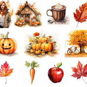100+ Watercolor Fall Clipart Bundle, Cute Baby Fall Animals, 300 Dpi ...