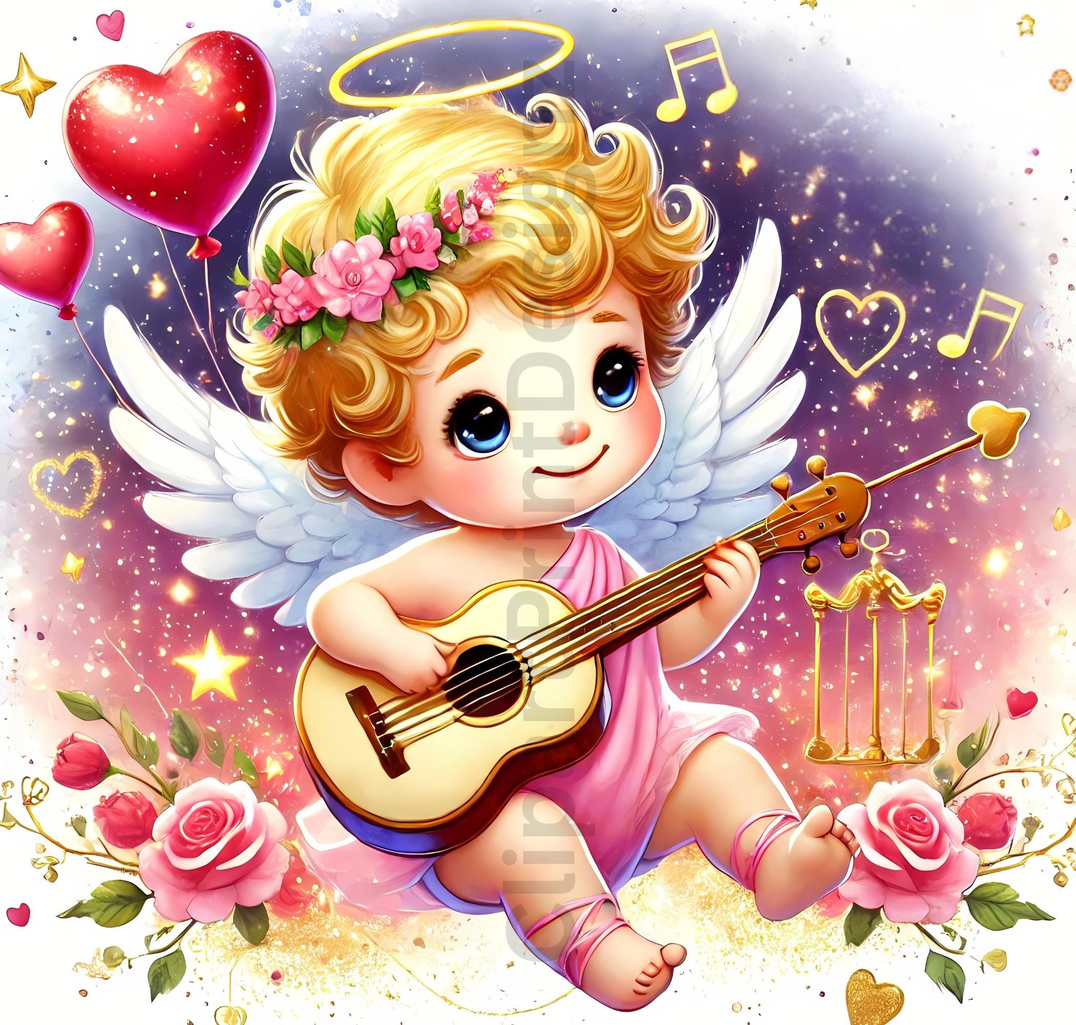 Cute Valentines Day Cupids Clipart Bundle, Valentine Cupid Clip Art ...