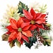 Watercolor Christmas Flowers Clipart, 20 High Quality Images, Christmas ...
