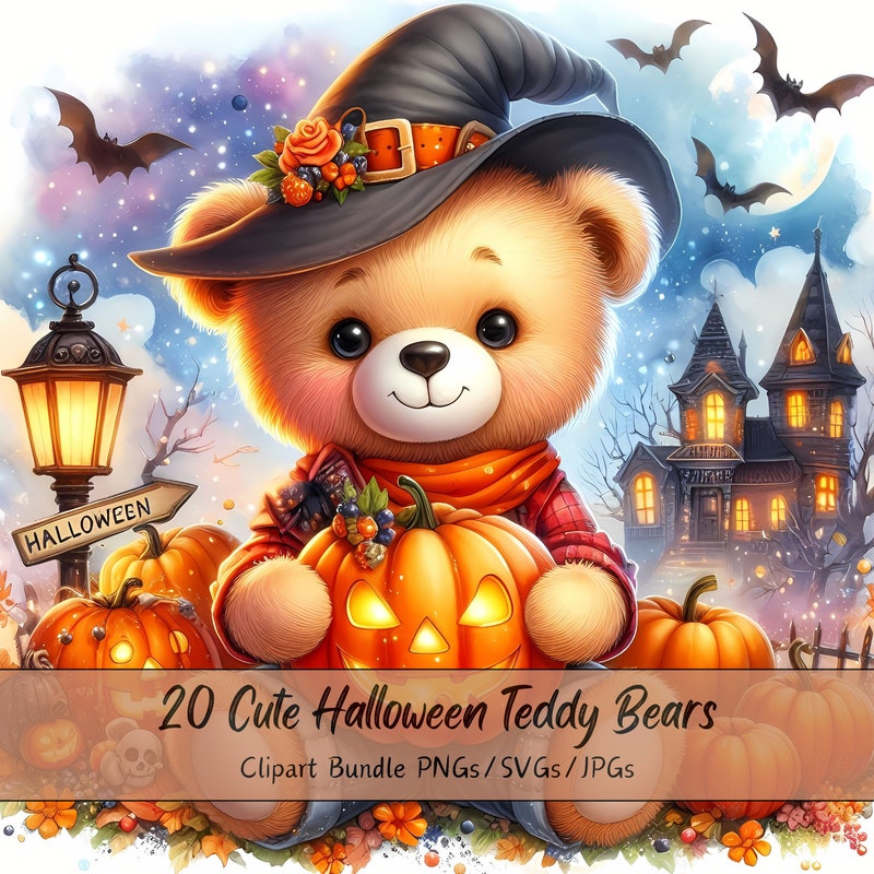 Halloween Teddy Bear - Etsy