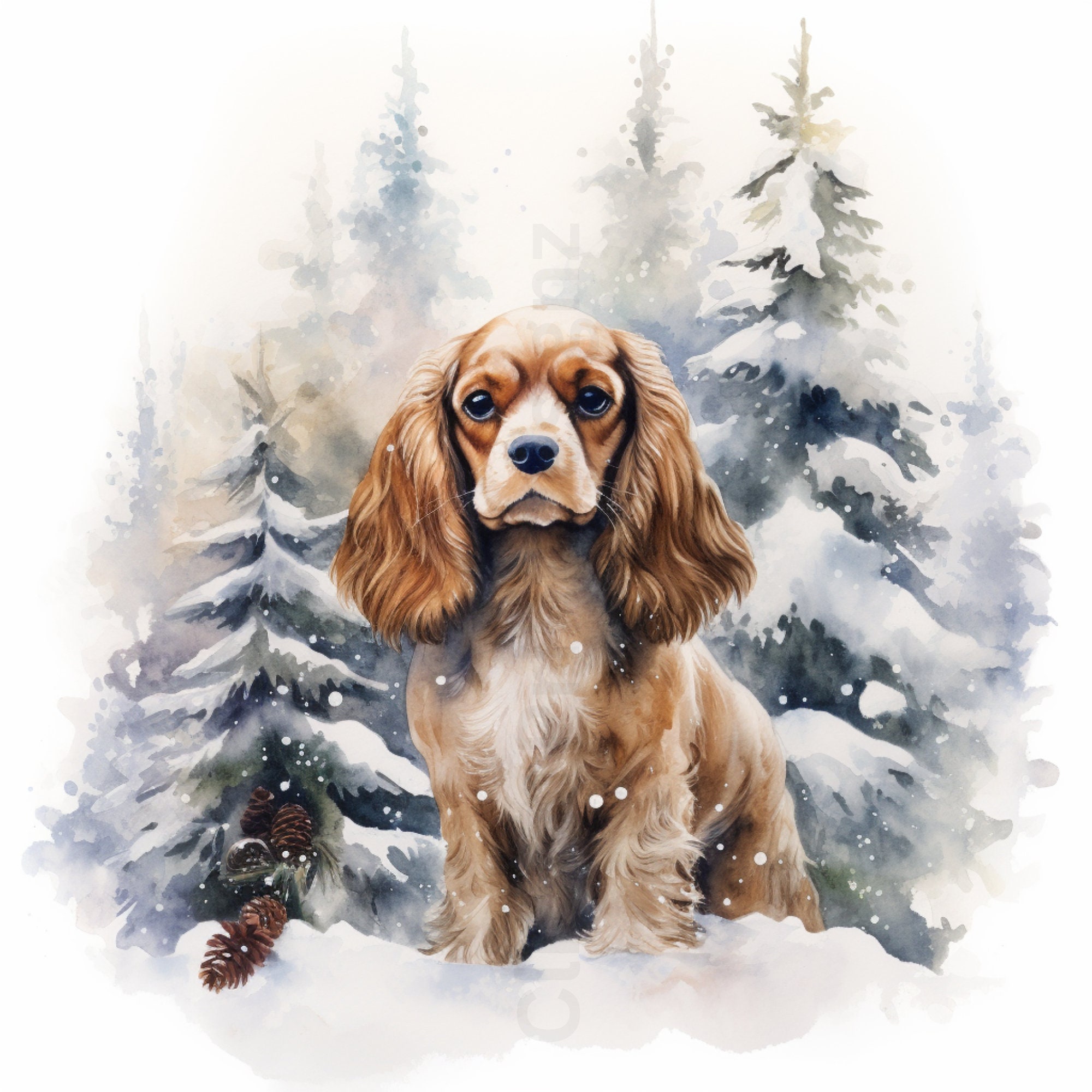 20 Cute Winer Dog Breeds, Watercolor Clipart Bundle, High Quality Pngs ...