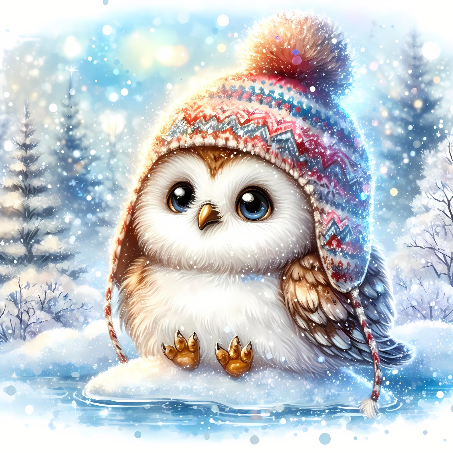 Cute Watercolor Winter Animals Clipart Bundle, Baby Animal Images, 17 ...