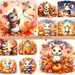 Cute Fall Mouse Clipart Bundle, Watercolor Autumn Mice Clip Art Images ...