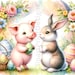 Cute Easter Pigs Clipart, Funny Watercolor Animal Images, High Quality ...