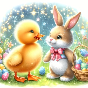 Cute Easter Ducks Clipart Bundle, Watercolor Clip Art Images, 20 High ...