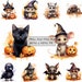 Watercolor Halloween Animal Clipart Bundle, 20 Cute Halloween Images ...
