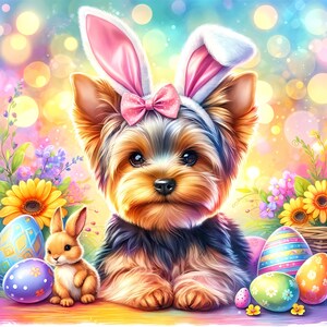 Cute Easter Dogs Breeds Clipart Bundle, Watercolor Clip Art Images, 20 ...