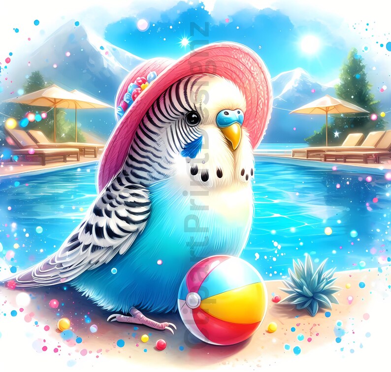 Cute Summer Bird Breeds Clipart Bundle, Watercolor Bird Breed Clip Art ...