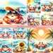 Cute Summer Crabs Clipart Bundle, Watercolor Crab Clip Art Images, High ...