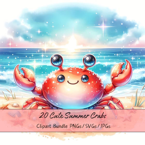 Watercolor Crab - Etsy