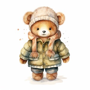 Watercolor Winter Animals Clipart, Christmas Animals Bundle, Animals ...