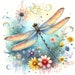 Cute Spring Dragonflies Clipart Bundle, Watercolor Clip Art Images ...