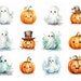 133 Cute Watercolor Halloween Clipart Bundle, Very Cute Mega Halloween ...