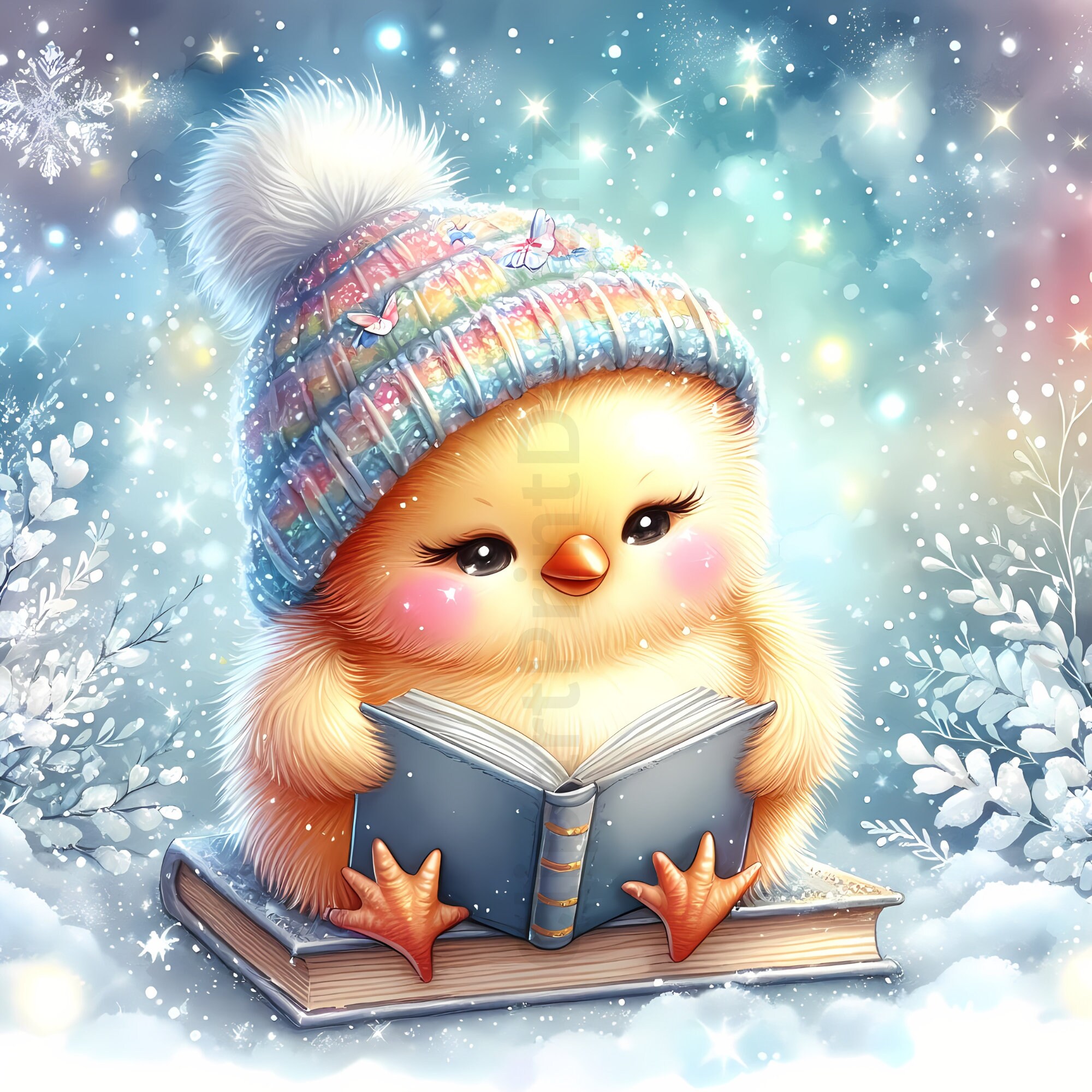 Cute Watercolor Winter Animals Clipart Bundle, Animal Images, 20 High ...